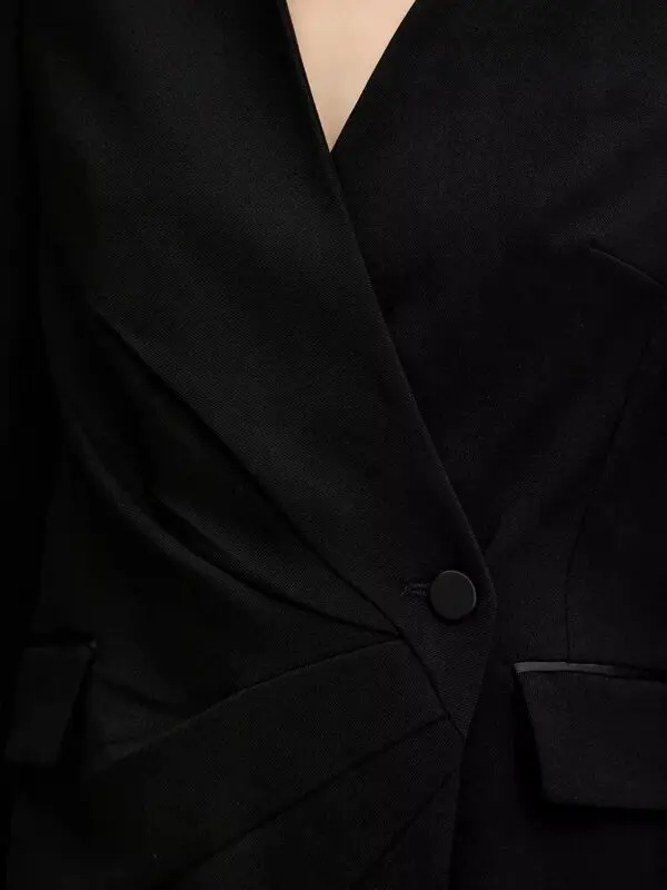 MORGAN V-neck Single-breasted Mini Dress