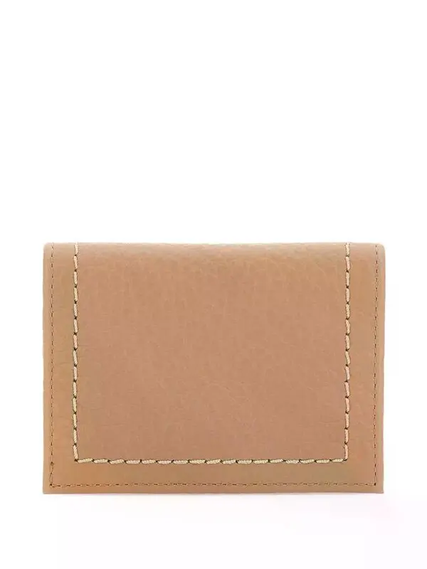 GIANNI CHIARINI Bubble Contrast-stitch Leather Card Holder