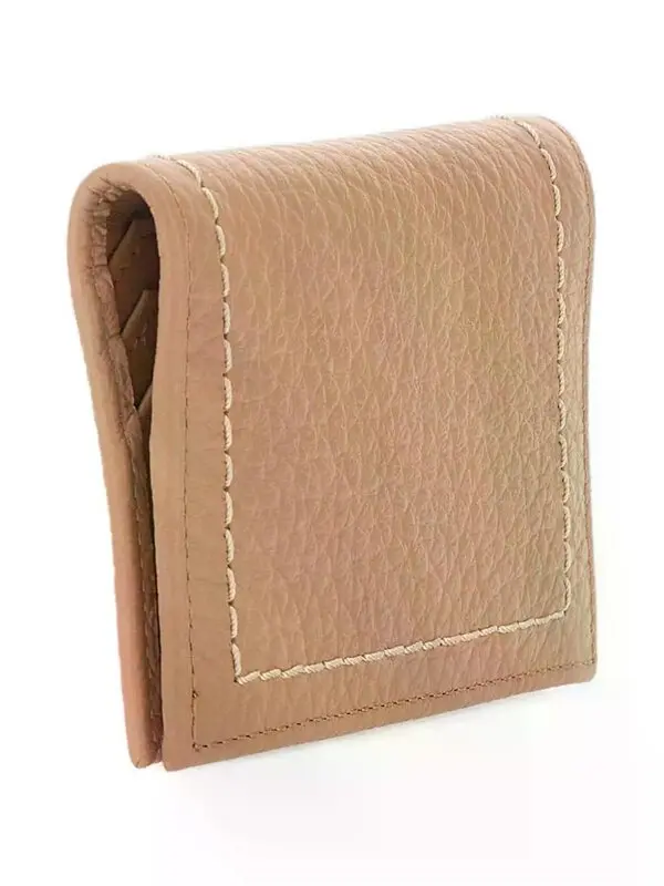 GIANNI CHIARINI Bubble Contrast-stitch Leather Card Holder