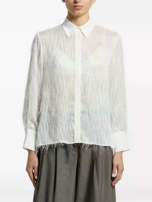 Peserico Embellished Fringe Shirt