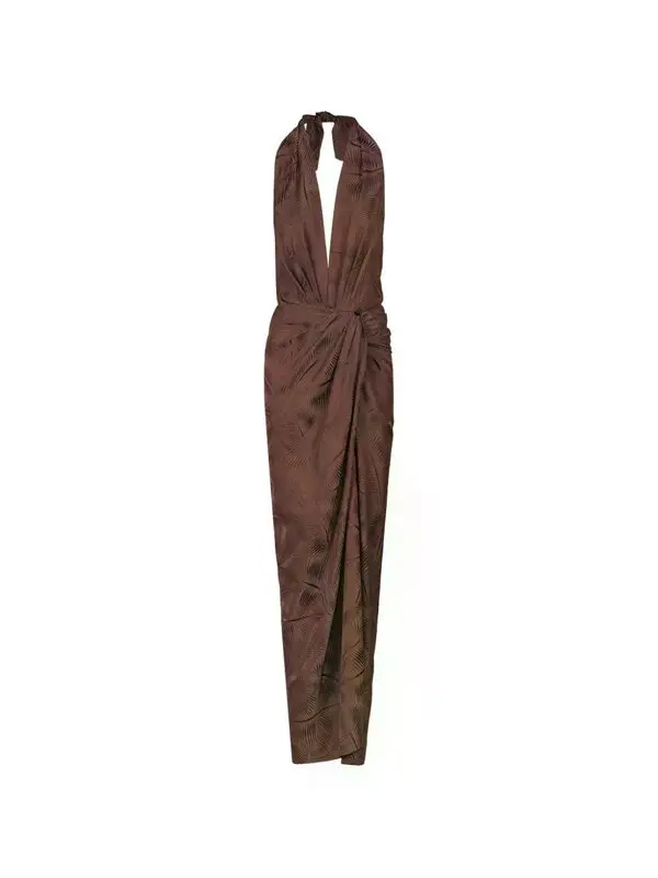 Johanna Ortiz Palm Pattern Maxi Dress