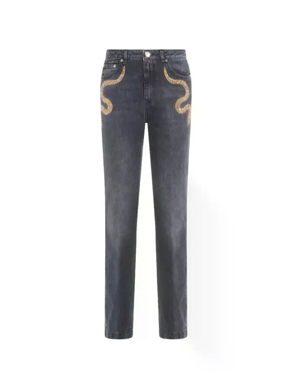 Roberto Cavalli Embellished Detail Jeans - Grey