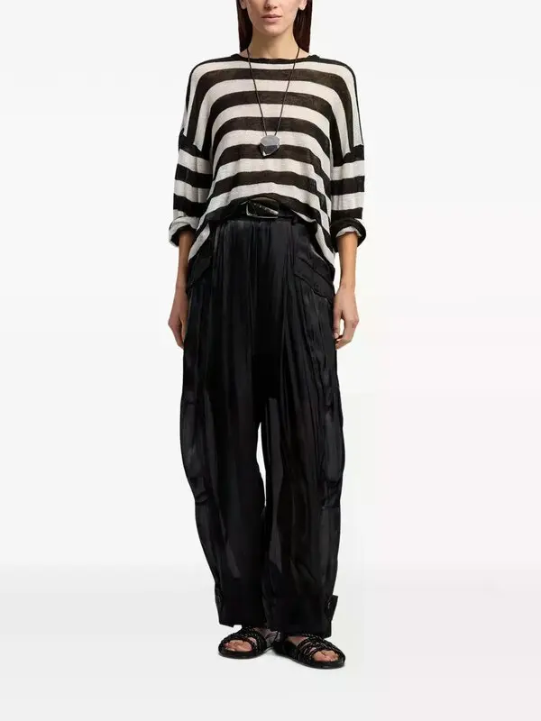 Ralph Lauren Sonya Buttoned High-rise Trousers - Black