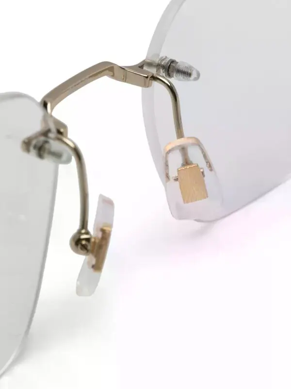 Dunhill Rimless Square Frame Eyeglasses - Gold