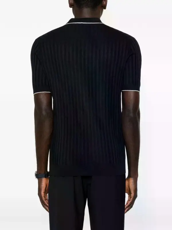 Fedeli Ribbed V-neck T-shirt