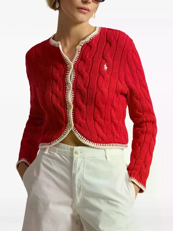 Polo Ralph Lauren Cable Knit Cropped Cardigan