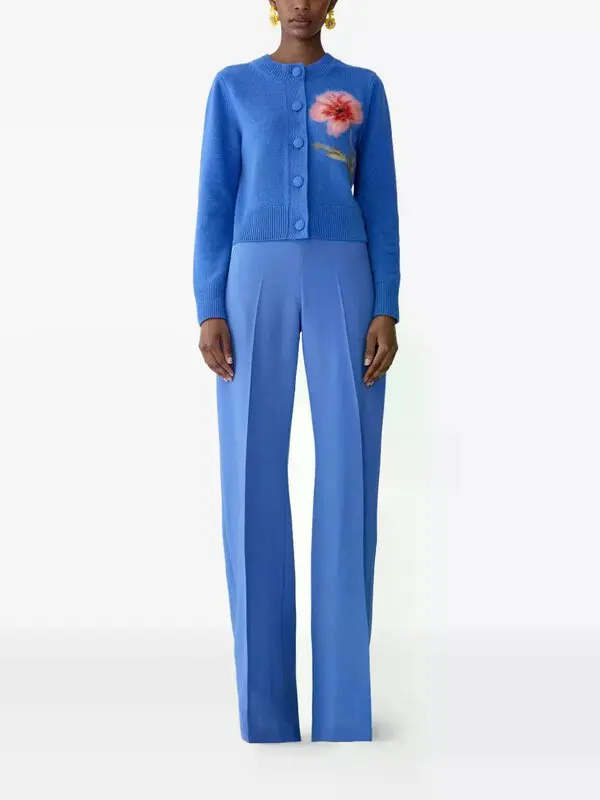 Carolina Herrera Wide-leg Diane Wool Trousers