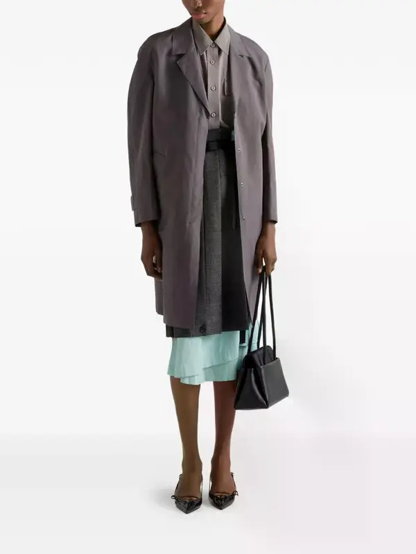 Prada Patchwork Pleated Midi Skirt