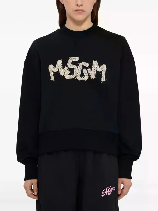 MSGM Embroidered Crewneck Sweatshirt