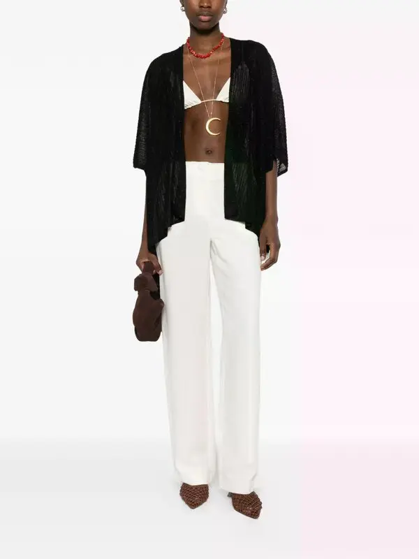 Momoni Open-front Jacket With Short Sleeves