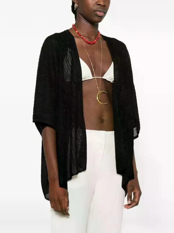 Momoni Open-front Jacket With Short Sleeves