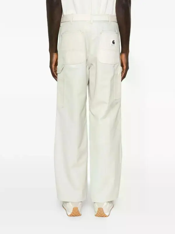 Sacai Belted Panelled Trousers - Neutrals