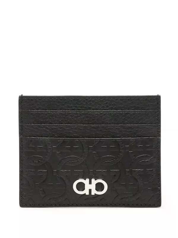 FERRAGAMO Logo-embossed Cardholder - Black
