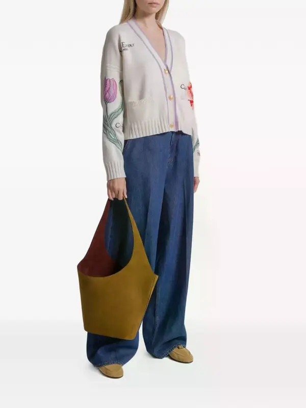 Alberta Ferretti Embroidered V-neck Cardigan