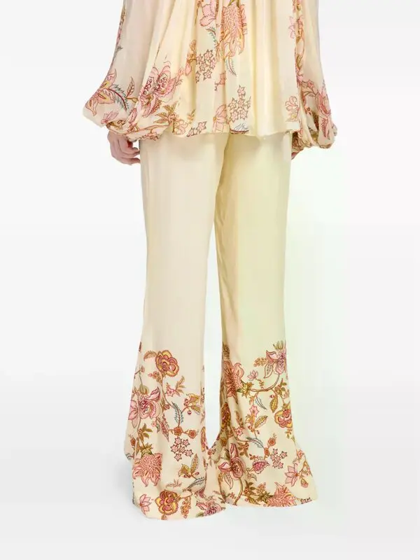 Hemant & Nandita Riah Floral Print Flared-leg Trousers