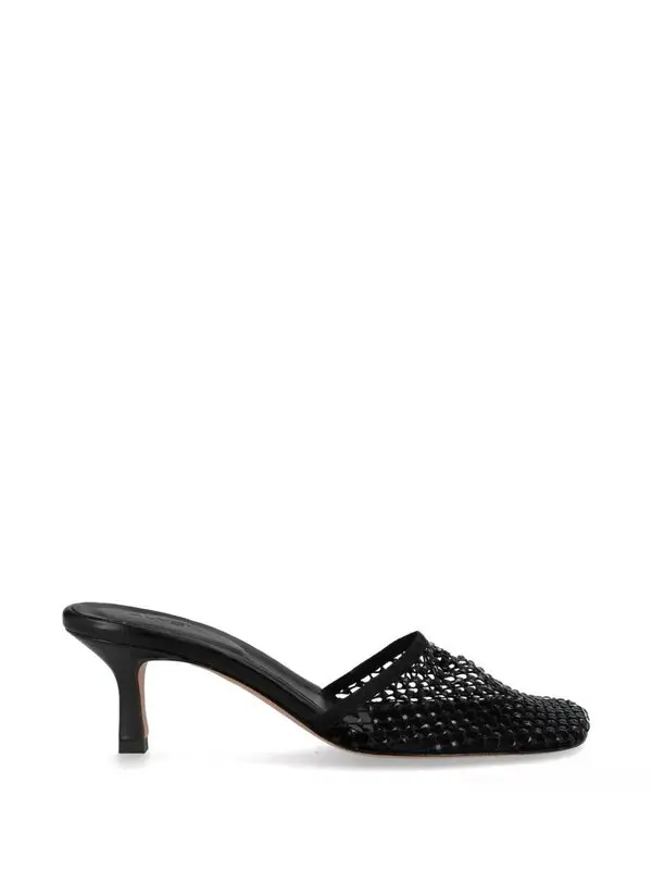 ALYSI Net Detail Stiletto Mules