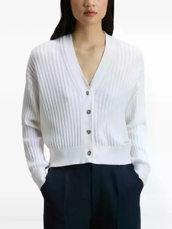 Woolrich V-neck Ribbed Cardigan