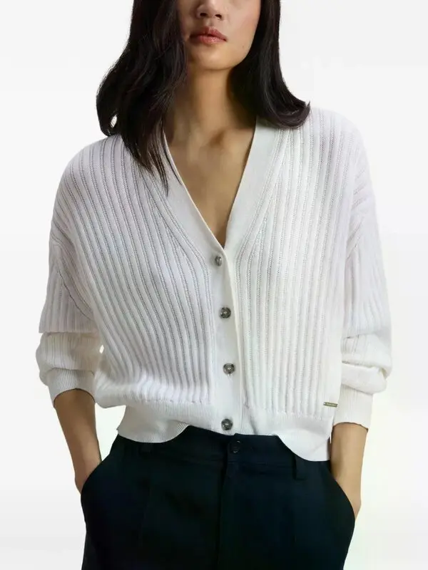 Woolrich V-neck Ribbed Cardigan
