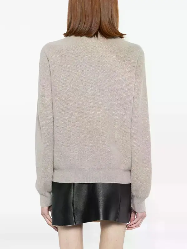N.peal Lace Trim V-neck Sweater