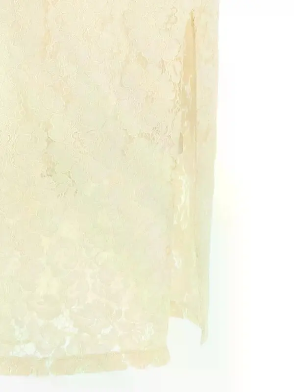 Pinko Lace Split Midi Dress - White