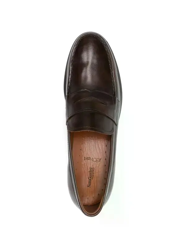 NEROGIARDINI Penny Leather Loafers - Brown