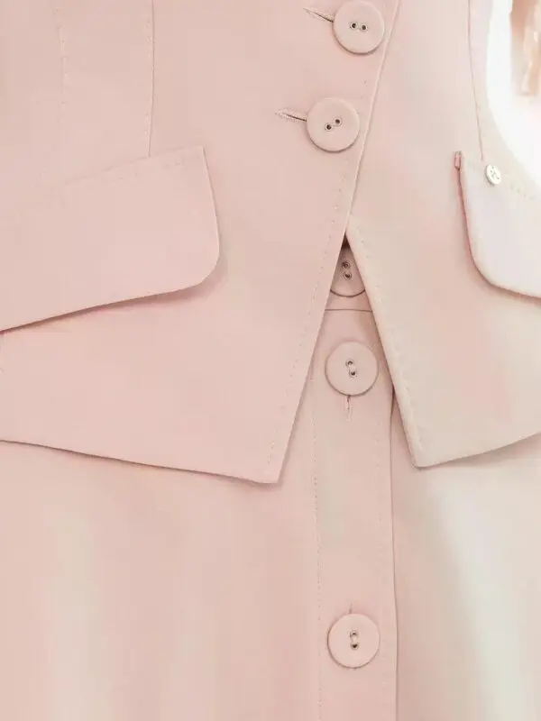 NISSA Button Detailed A-line Midi Skirt