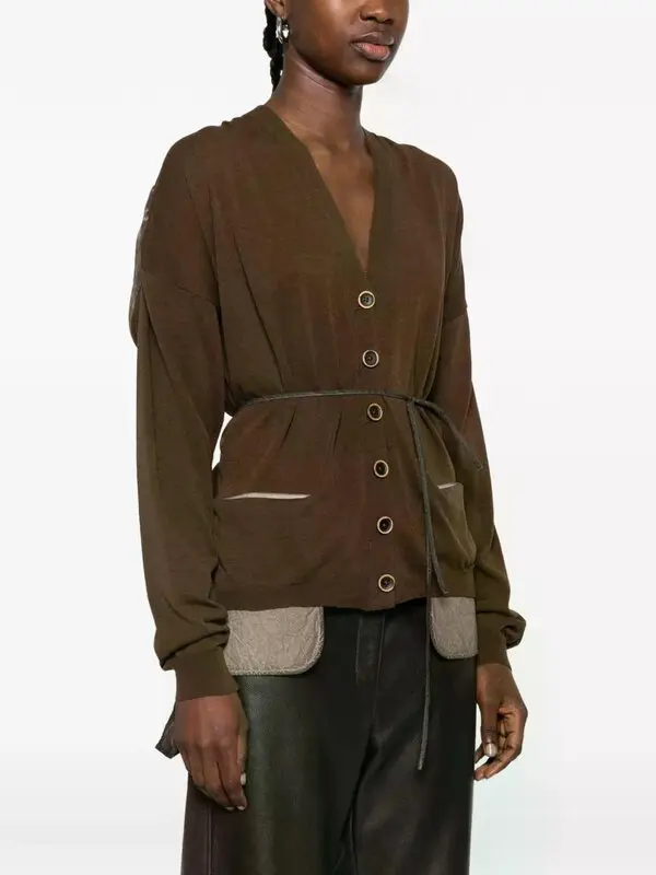 UMA WANG V-neck Cardigan With Tie Fastening