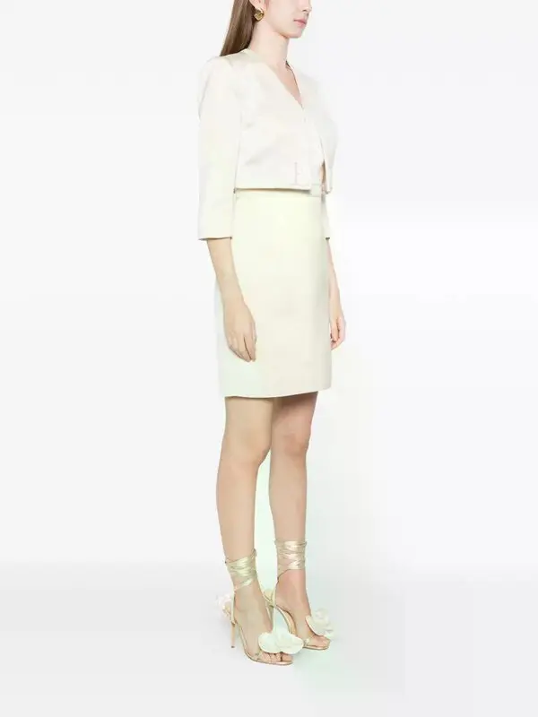 Elisabetta Franchi Logo Cropped Jacket Dress