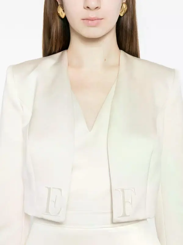 Elisabetta Franchi Logo Cropped Jacket Dress