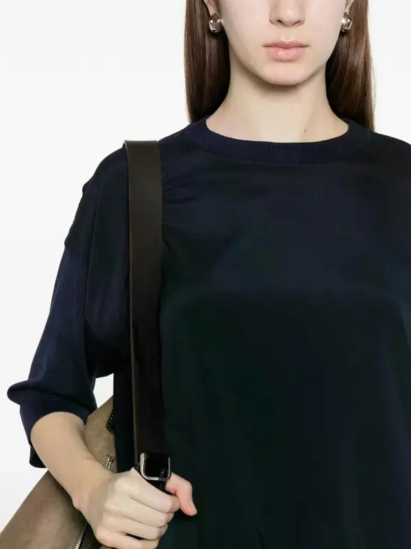 Peserico Panelled Knitted Top