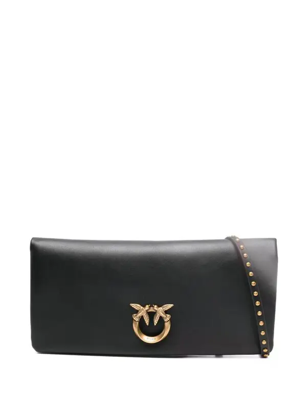 Pinko Medium Love Bag Click Soft Horizontal Clutch - Black