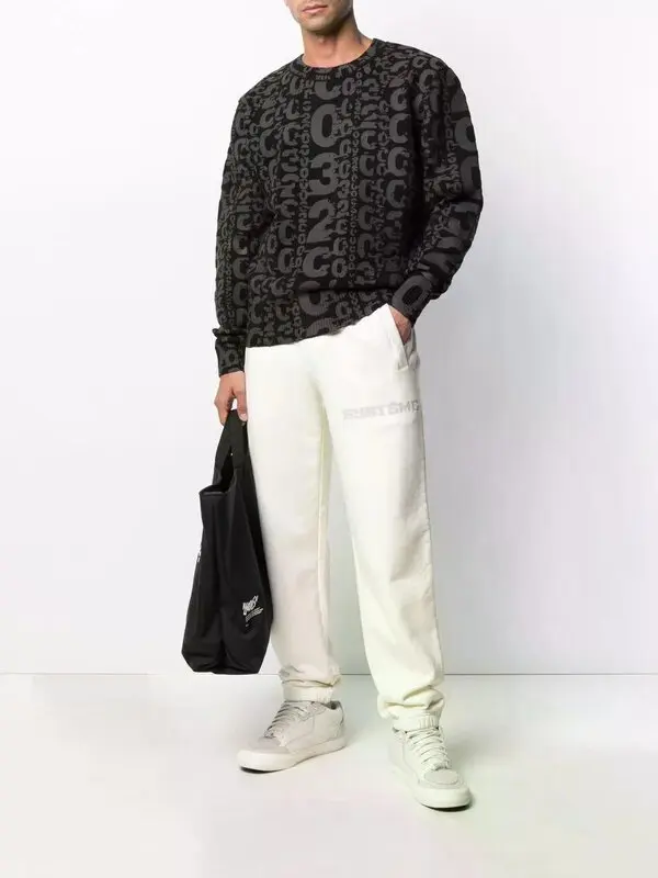 032C Straight-leg Logo Cotton Track Pants - Neutrals