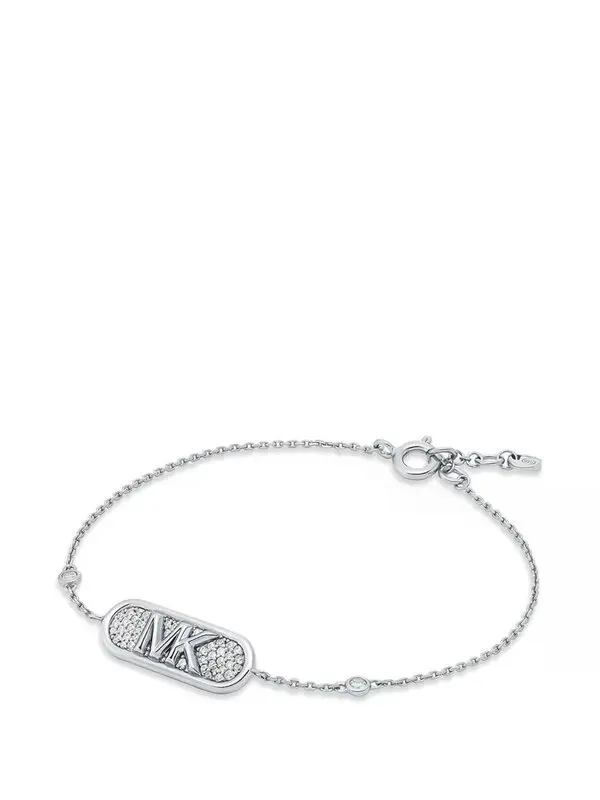 Michael Kors Logo Pavé Bracelet - Silver