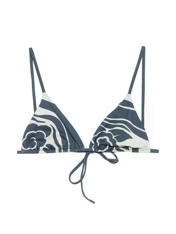 SIR. Lilou Bikini Top Floral Print - Blue