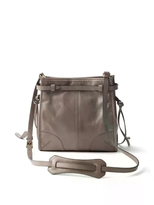 Prada Bonnie Leather Mini Shoulder Bag - Grey