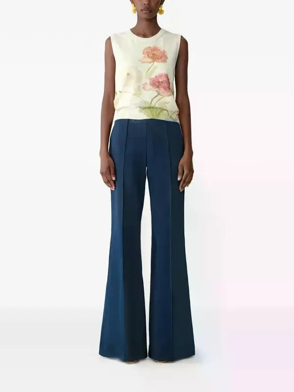 Carolina Herrera Poppy Print Silk-cotton Tank