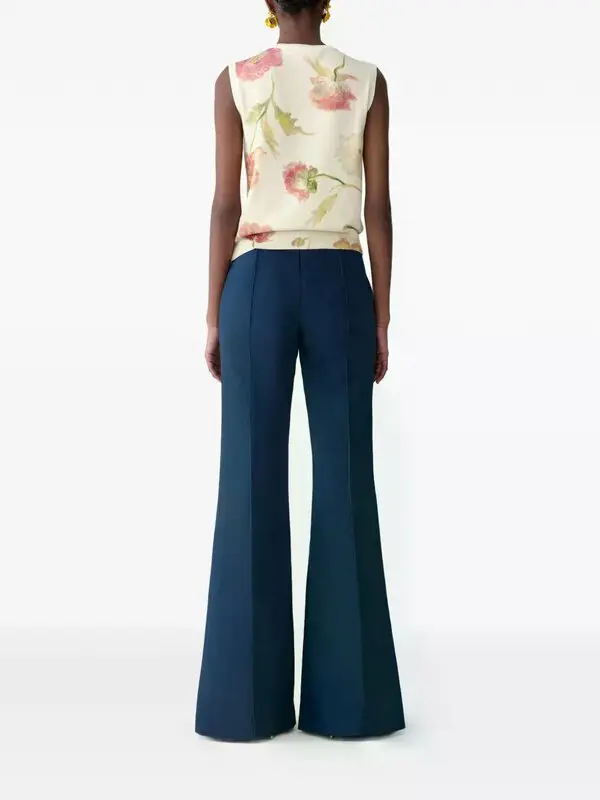 Carolina Herrera Poppy Print Silk-cotton Tank
