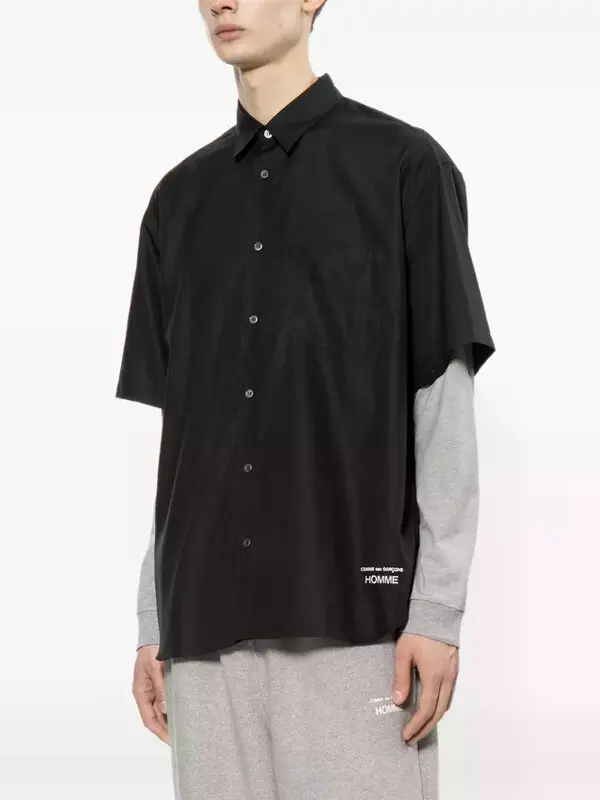 Comme Des Garçons Logo-embroidered Shirt