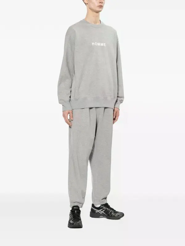 Comme Des Garçons Logo-print Trousers - Grey