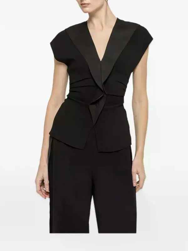 NISSA High-rise Wide-leg Trousers - Black