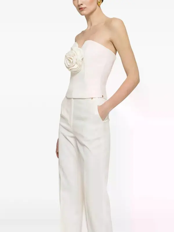 NISSA Flared Trousers With Floral Detail