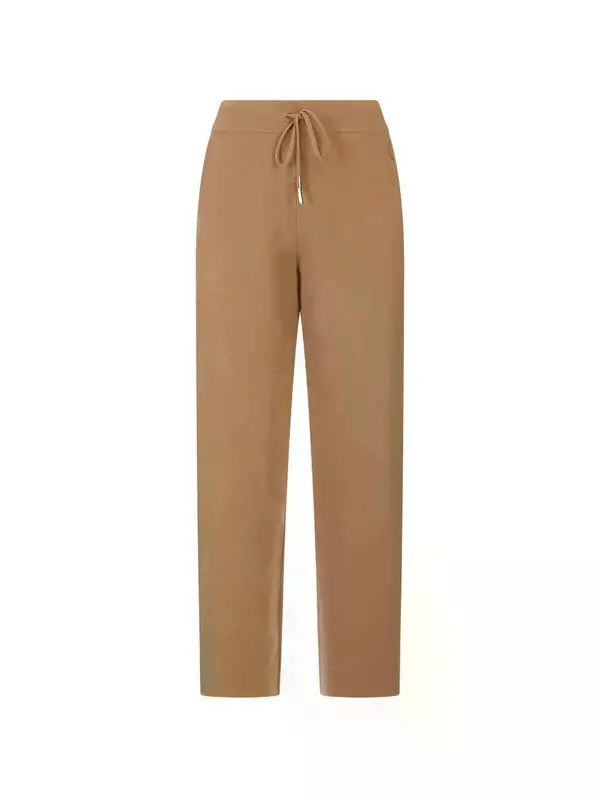 Moncler Dark Beige Knitted Drawstring Waistband Track Pants - Neutrals