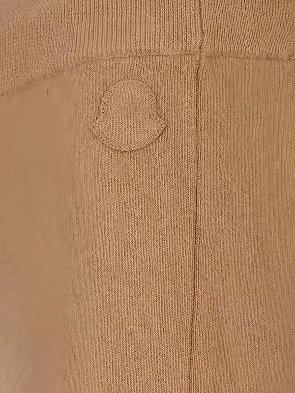 Moncler Dark Beige Knitted Drawstring Waistband Track Pants