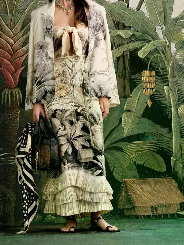 Johanna Ortiz Invictus Graphic-pattern Midi Dress