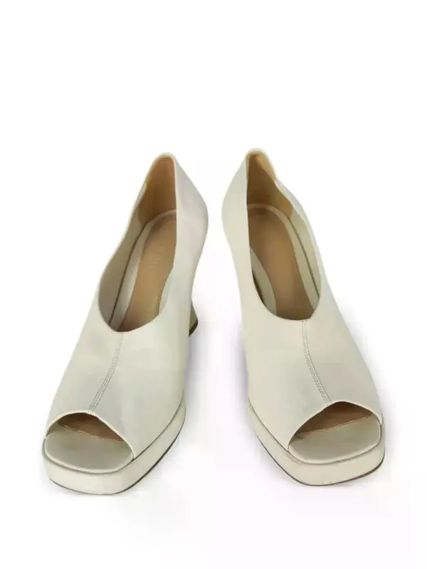 Bottega Veneta Peep-toe Leather Pumps