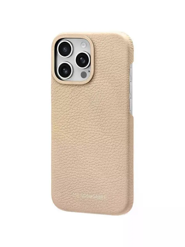 MAISON DE SABRE Leather Iphone 16 Pro Max Phone Case - Neutrals