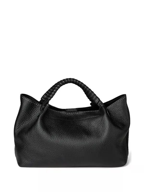 VISONA` Visona Mia Tote Bag With Braided Handles - Black
