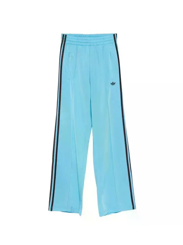 Adidas Wide Leg Striped Track Pants - Blue
