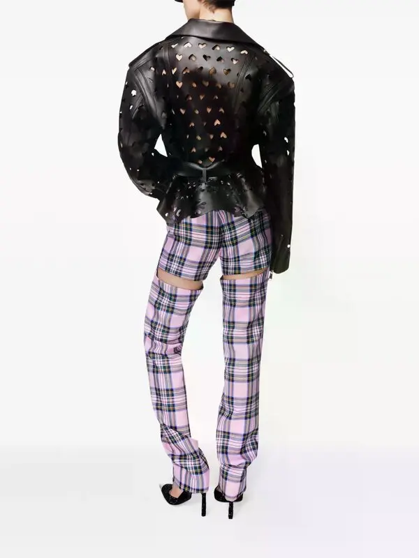 AREA Checked Wool Trousers