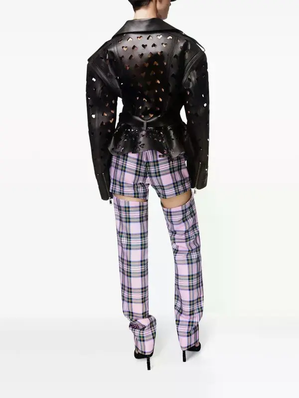 AREA Checked Wool Trousers